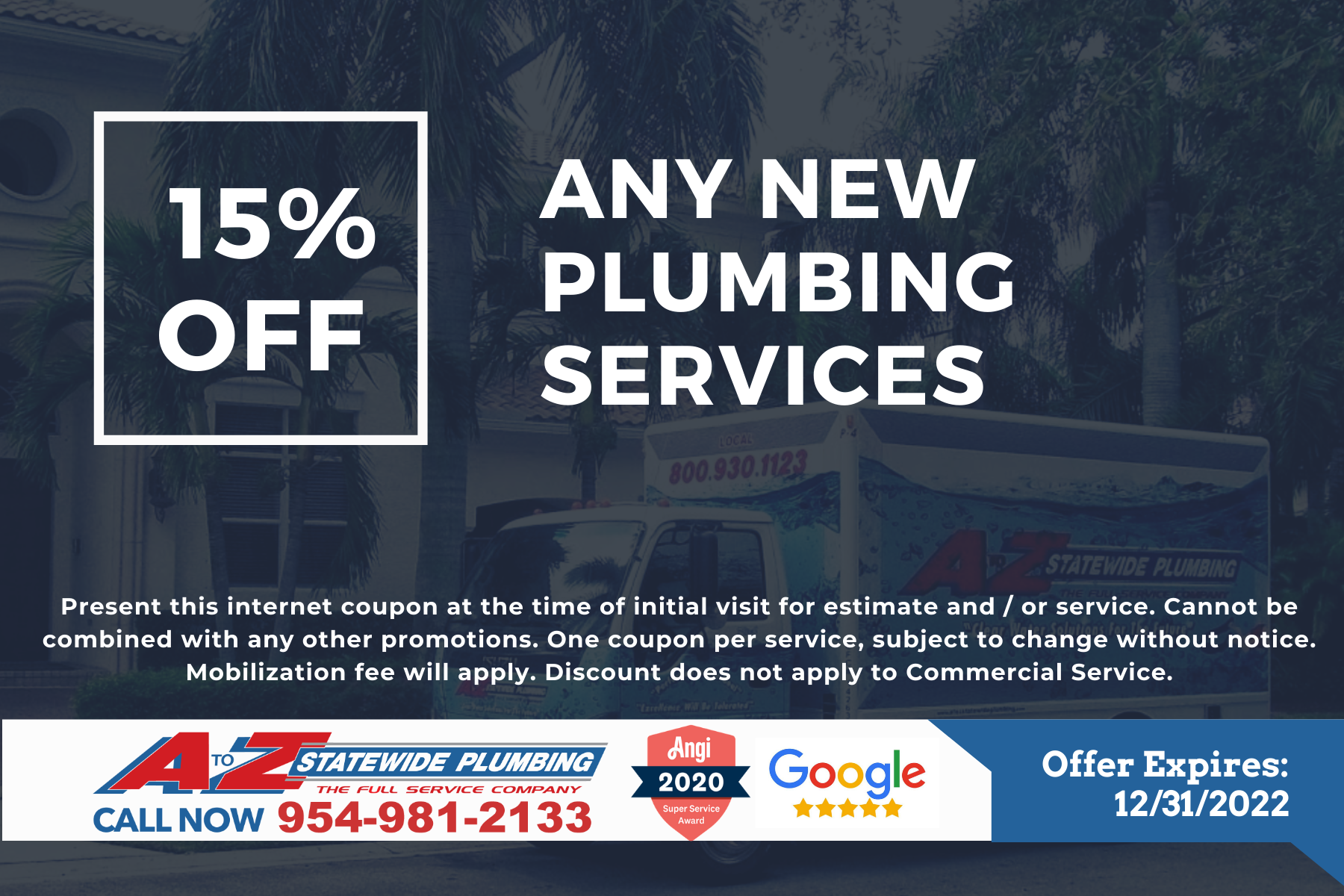 Plumbing Coupons - Plumber Promotion - Miami Hollywood, FL